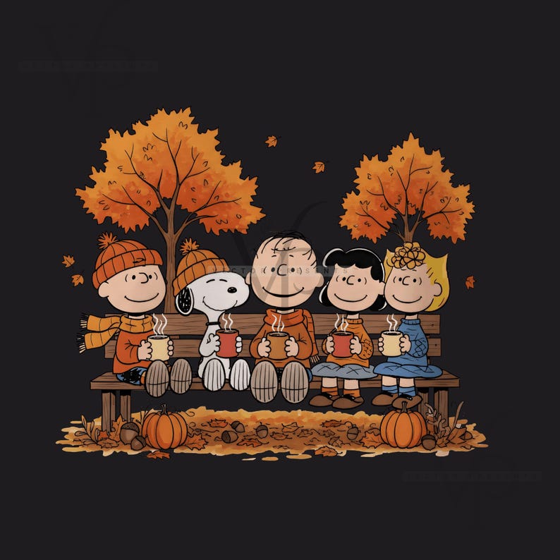 Dog and Friend Thanksgiving & Fall Png, Woodstuck Png, Cute Dog Png ...