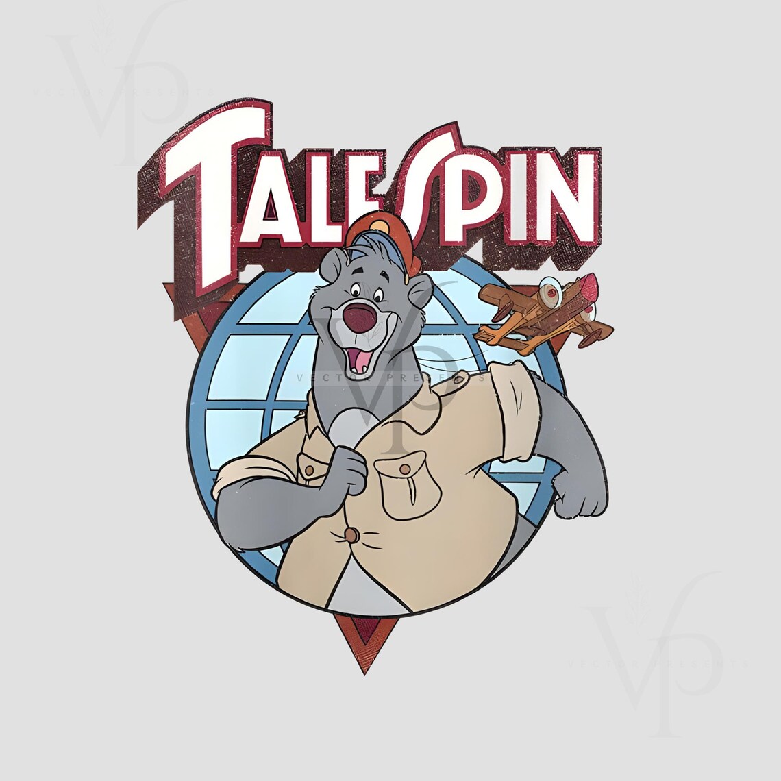 Talespin PNG Clipart – Retro Baloo Cartoon Digital Download – Vintage ...
