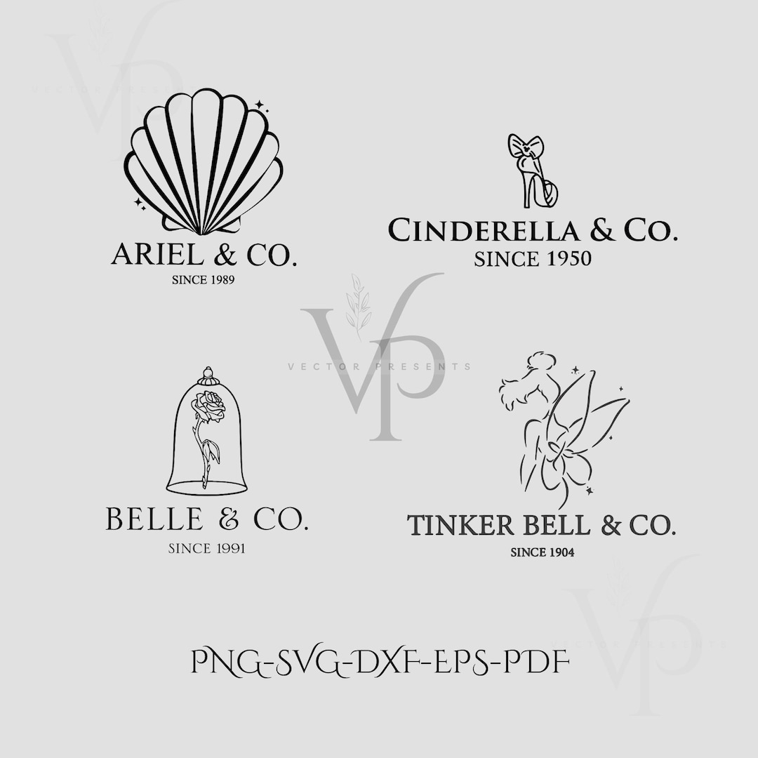Princess & Co. Logo SVG PNG Bundle – Aesthetic Minimalist Disney ...