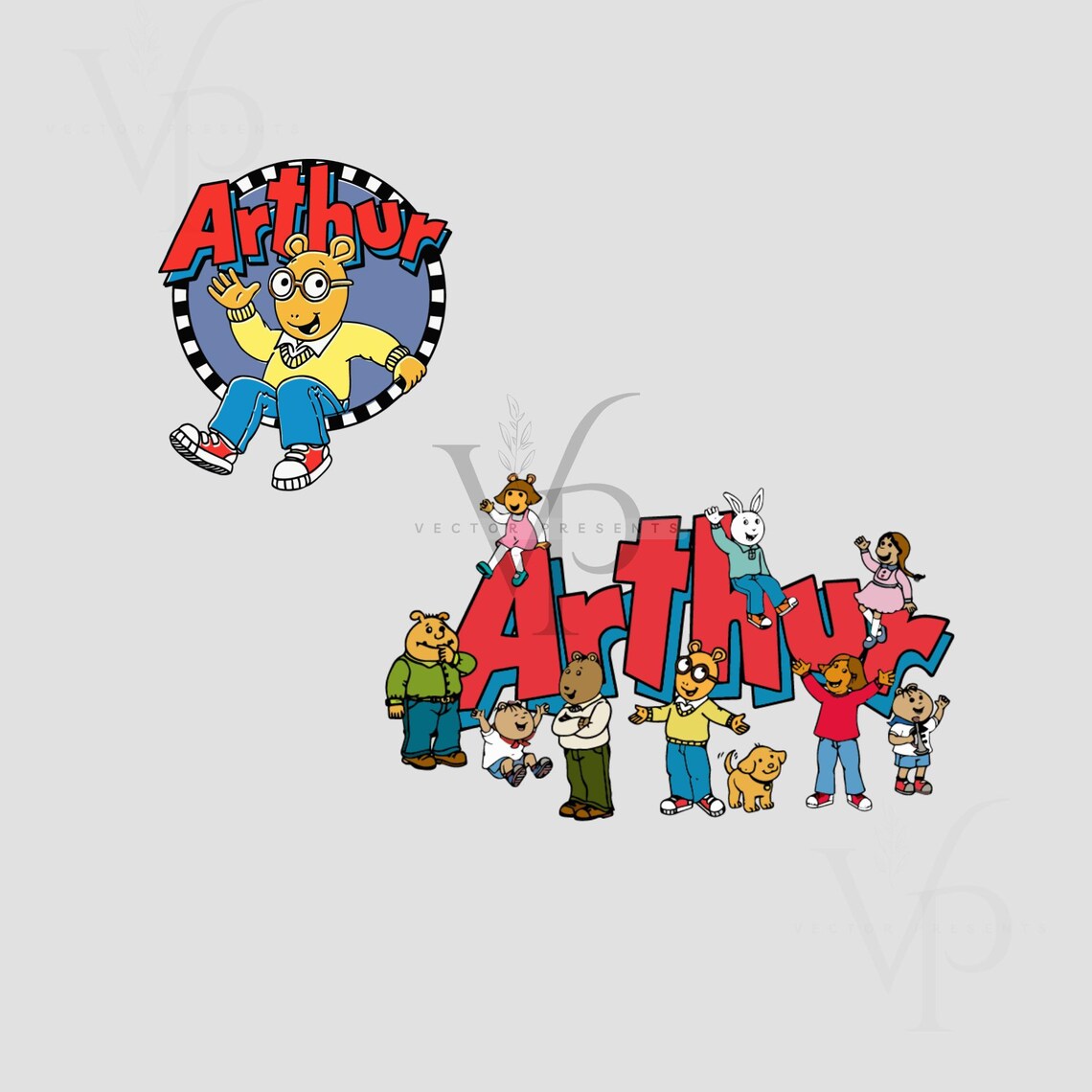 Arthur SVG PNG Bundle | Retro Kids Cartoon Clipart | Arthur and Friends ...