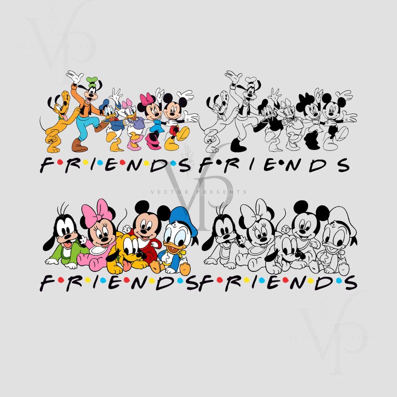Disney Mickey Friends SVG PNG Bundle, Mickey & Co Est 1928, Cartoon ...