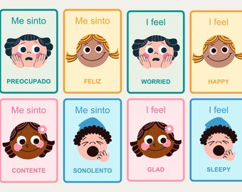 Emotions Flashcards - Etsy Canada