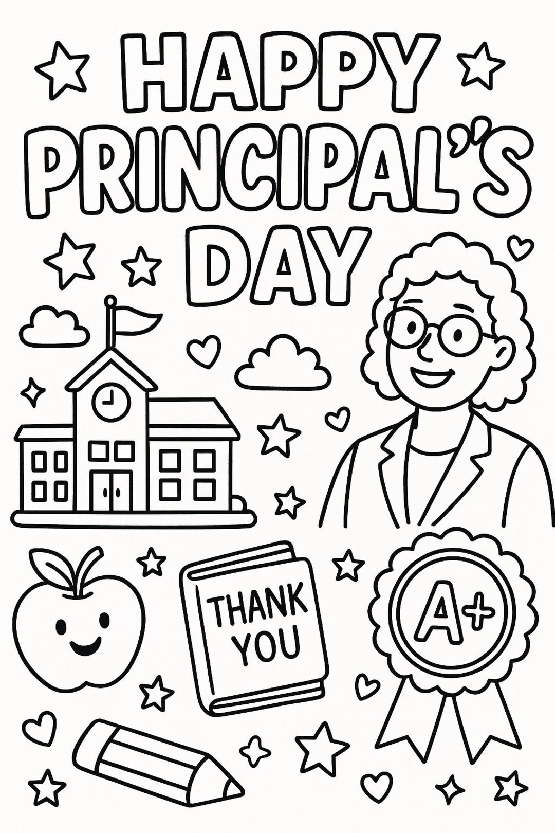 Principals Day Color Page - Etsy