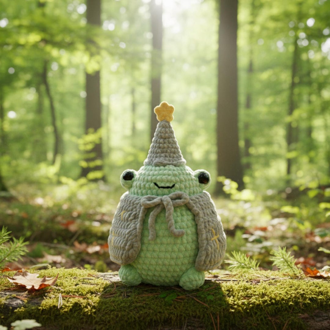 Jumbo Wizard Frog Crochet Pattern, Amigurumi Mage Toy, Fun DIY Project ...