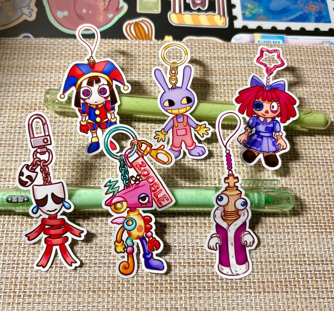 The Amazing Digital Circus Keychain Sticker Sheet // Waterproof ...