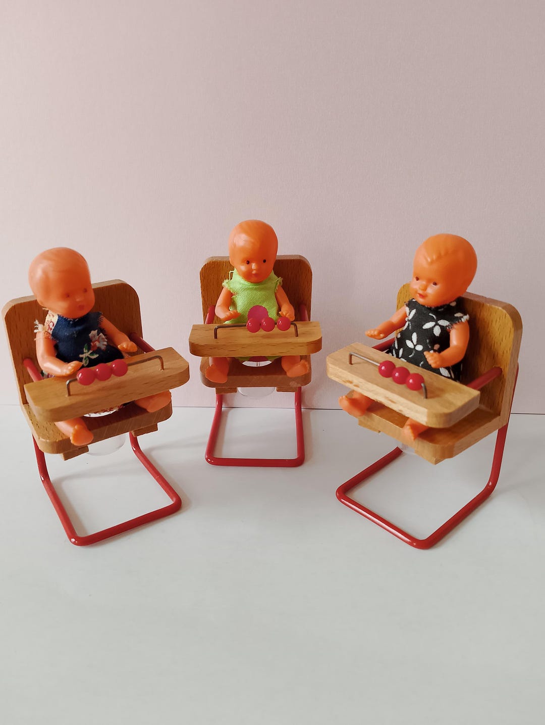 Vintage Emil Schwenk Doll Set, Bodo Hennig High Chair & Potty ...