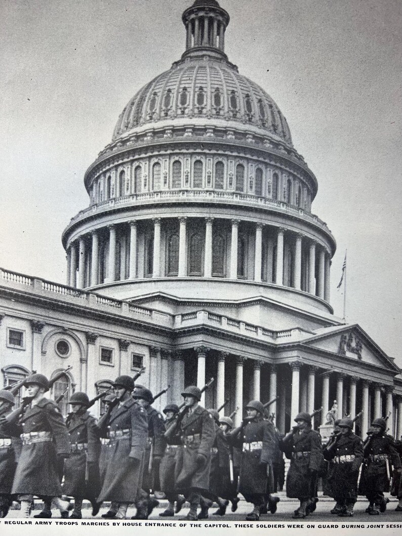 US Capitol WW2 Washington D.C. | History | Office Decor| 1943 ...