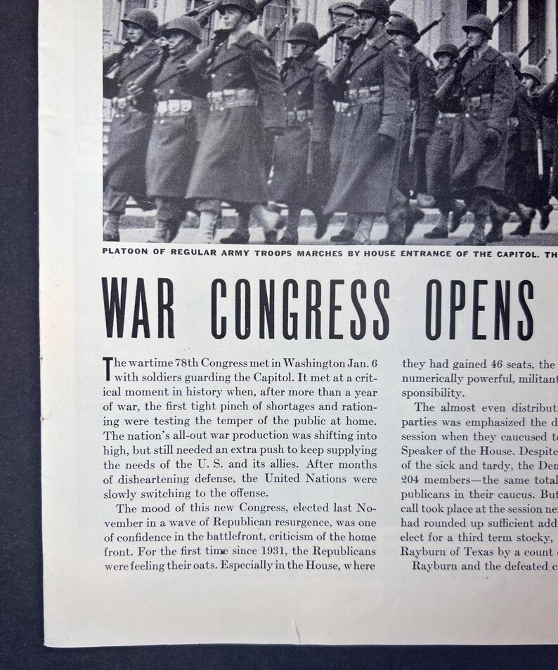 US Capitol WW2 Washington D.C. | History | Office Decor| 1943 ...