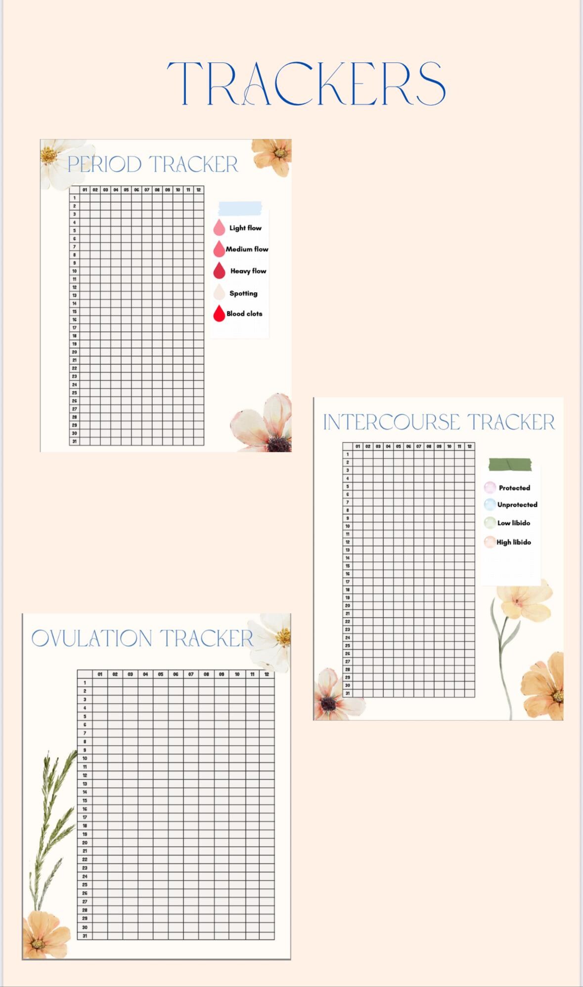 PCOS Journal Printable | Track Symptoms, Cycle, Mood, Acne + More ...