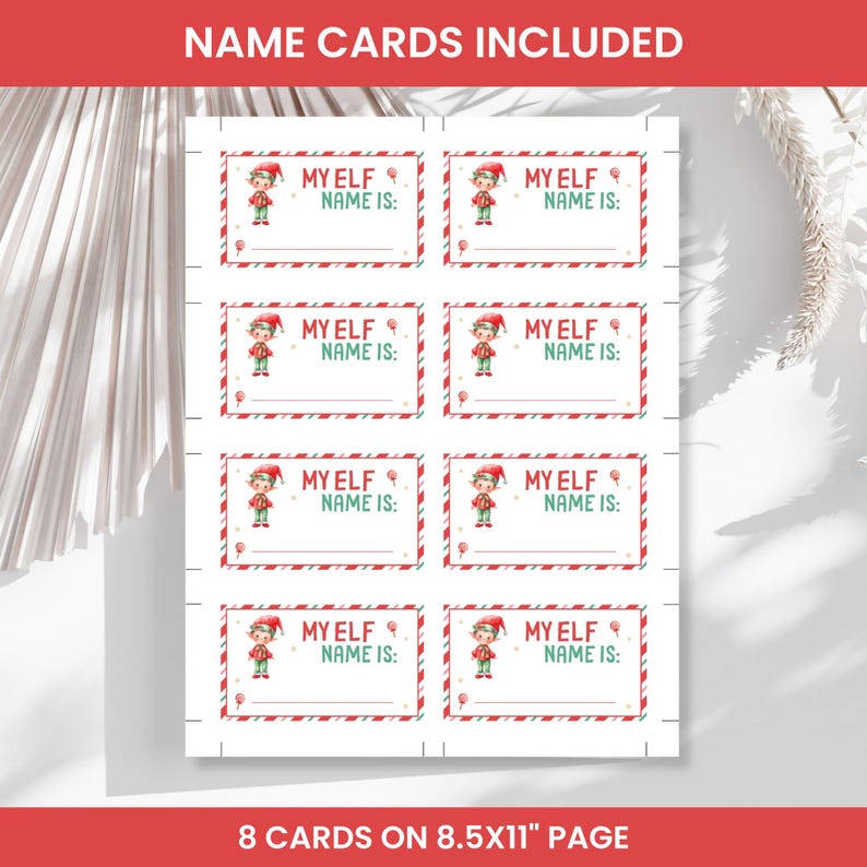 What's Your Elf Name Game, Christmas Family Holiday Activity, Kids ...