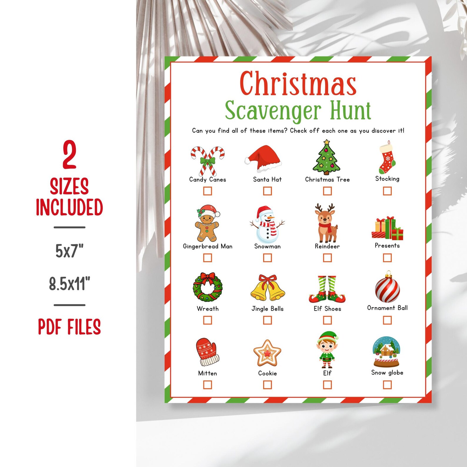 Christmas Scavenger Hunt, Indoor Treasure Hunt, Christmas Game for Kids ...