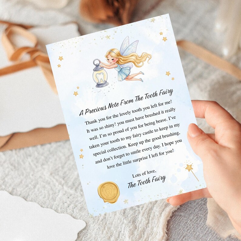 Tooth Fairy Letter, Tooth Fairy Note, First Tooth Fairy Certificate ...