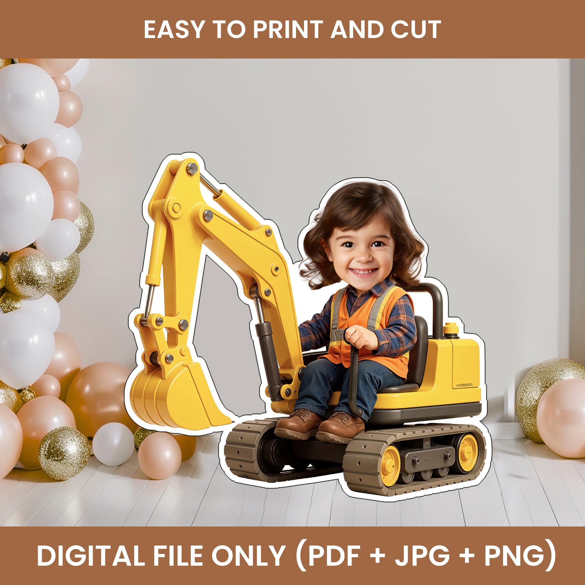 Personalized Construction Face Cutout Decor, Big Custom Standee ...