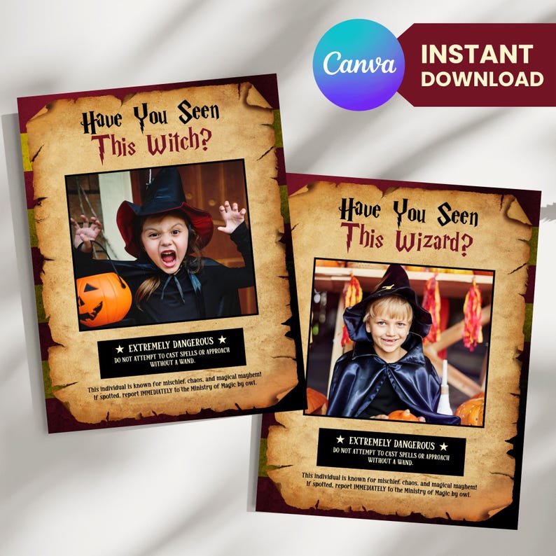 Have You Seen This Wizard Poster, Witch Wanted Personalized Party Sign ...