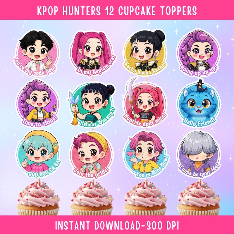 Cake toppers de las guerreras kpop - Etsy España