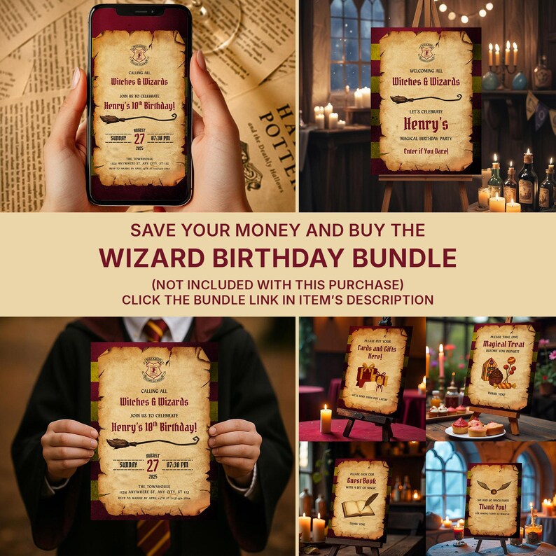 Editable Wizard Birthday Welcome Sign | Magic School Witches Welcome ...