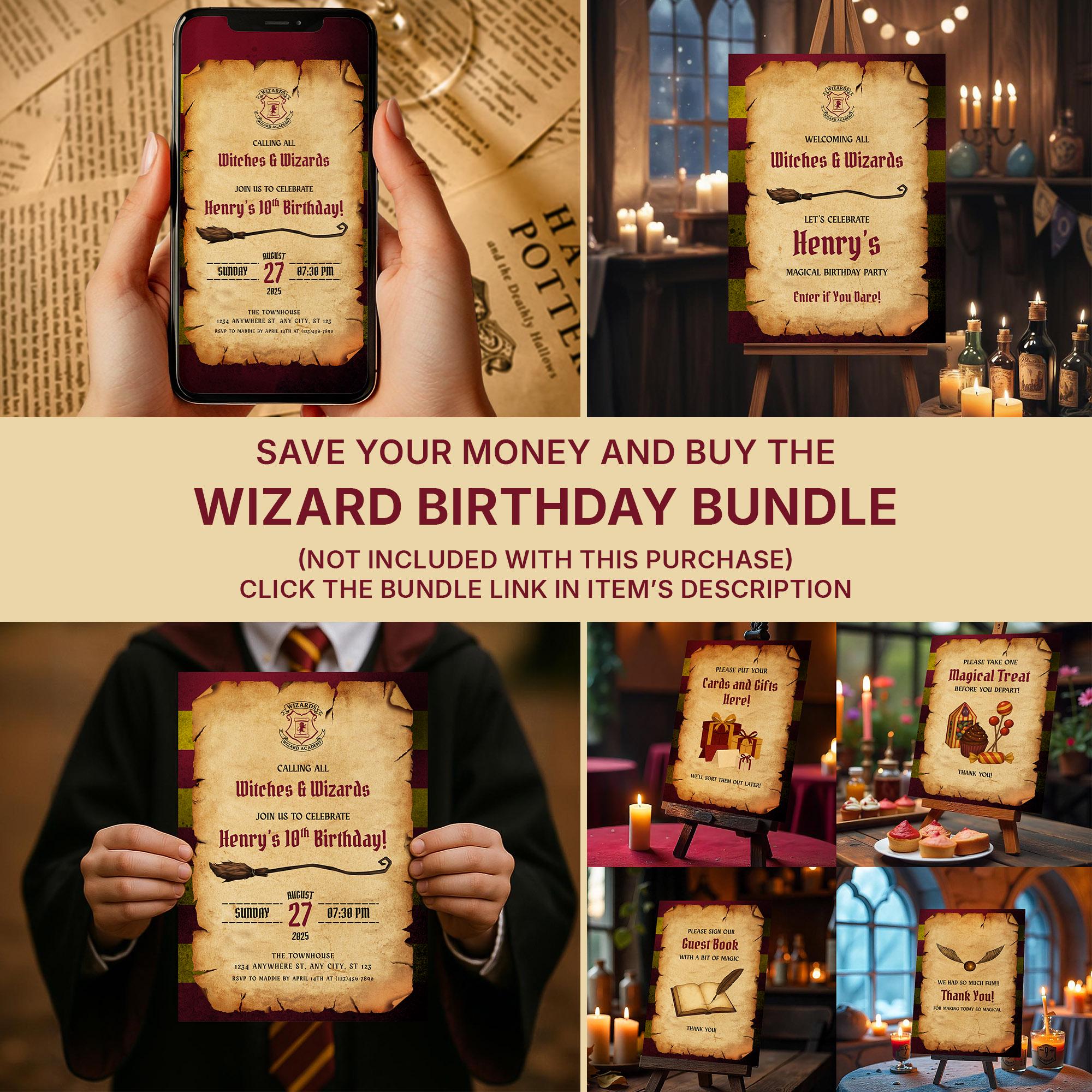Editable Wizard Birthday Welcome Sign | Magic School Witches Welcome ...