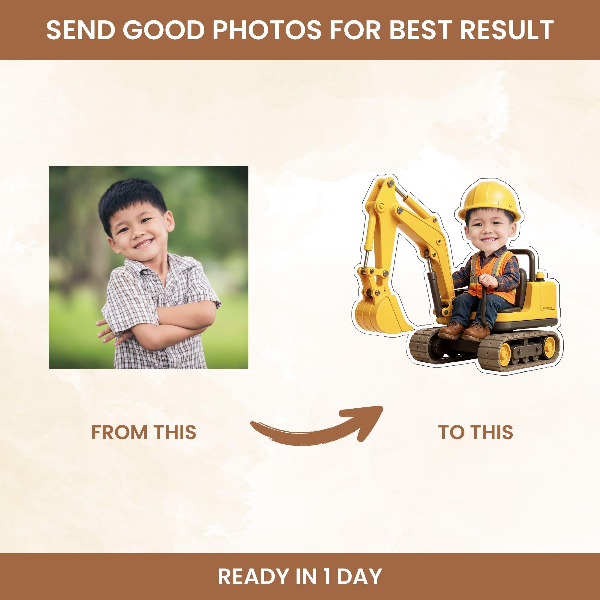 Personalized Construction Face Cutout Decor, Big Custom Standee ...