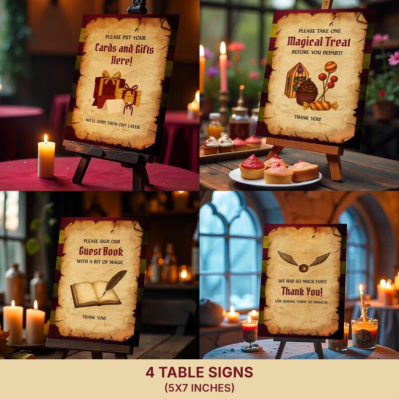 Harry Potter Birthday Party Bundle Pack | Hogwarts Wizard Invitation ...