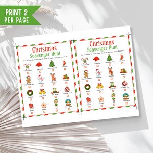Christmas Scavenger Hunt, Indoor Treasure Hunt, Christmas Game for Kids ...