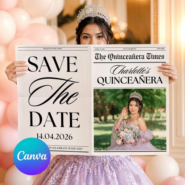 Save the Date Quinceanera - Etsy