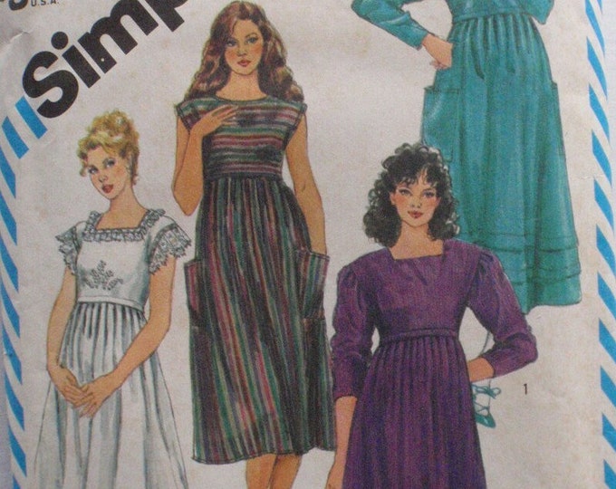 Simplicity 6186 Sewing Pattern for Loose Fitting Empire Waist Dress ...