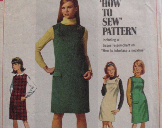 Simplicity 5440 Sewing Pattern - 1960's Lined Front Zip Jacket With ...