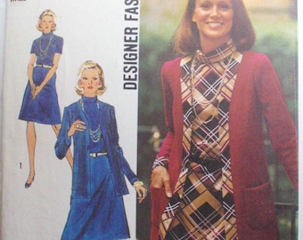 Vintage Misses Lined Jacket and Dress Pattern Mccall's Laura Ashley ...