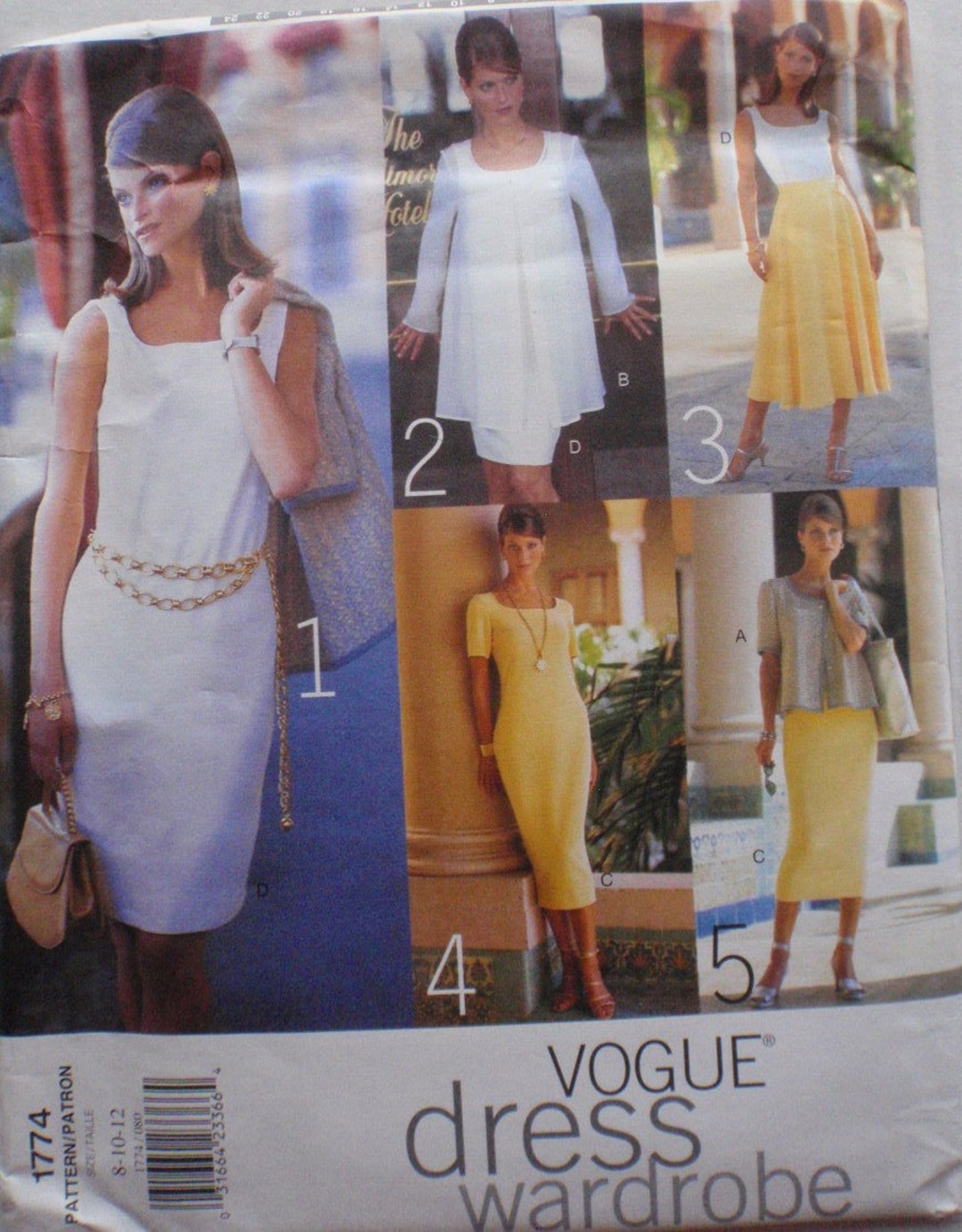 Vogue 1774 Dress Wardrobe Pattern Miss/miss Petite Unlined Jacket ...