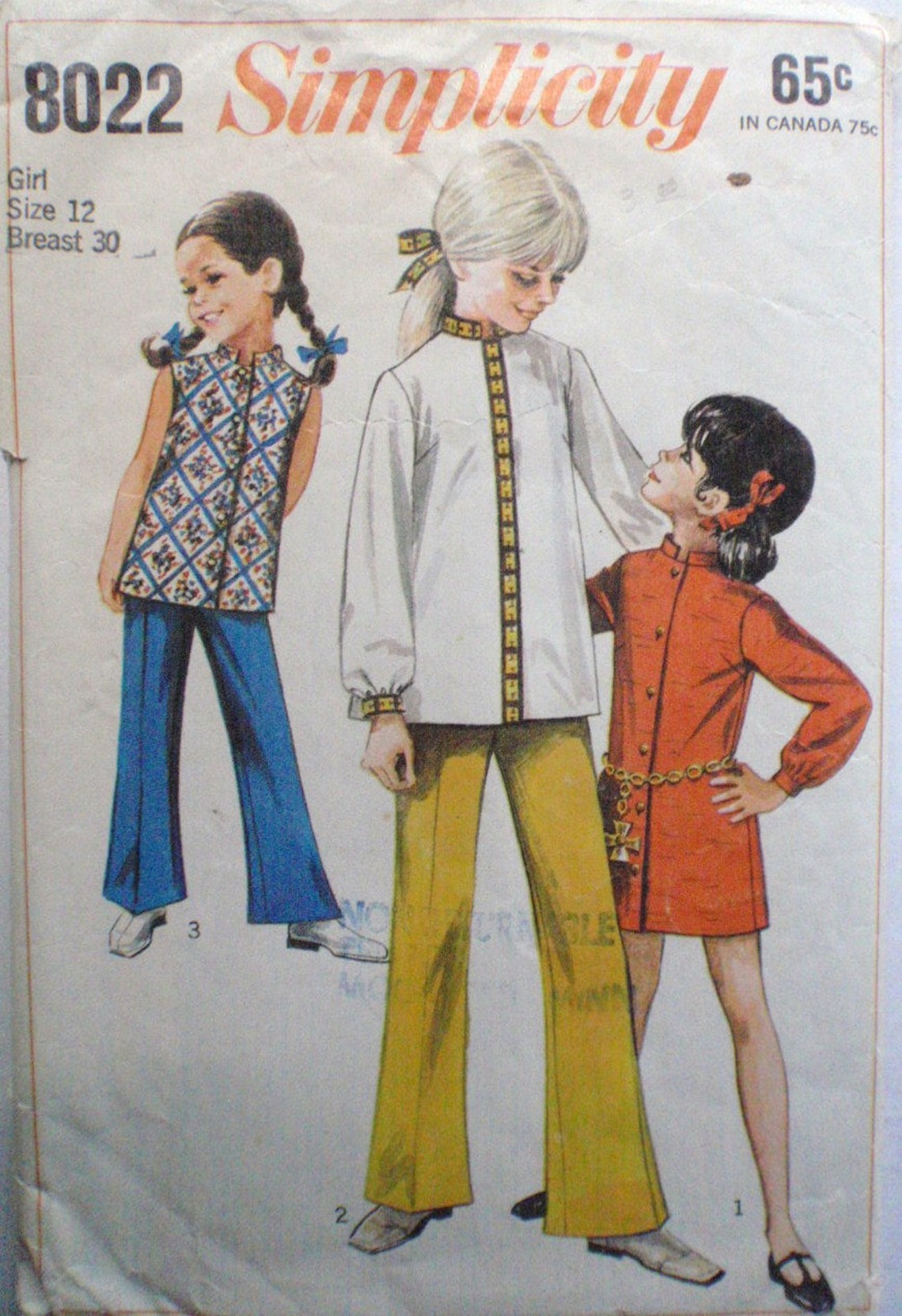 Simplicity 8022 Preteen Girls Sewing Pattern Mini-dress or Top and Bell ...