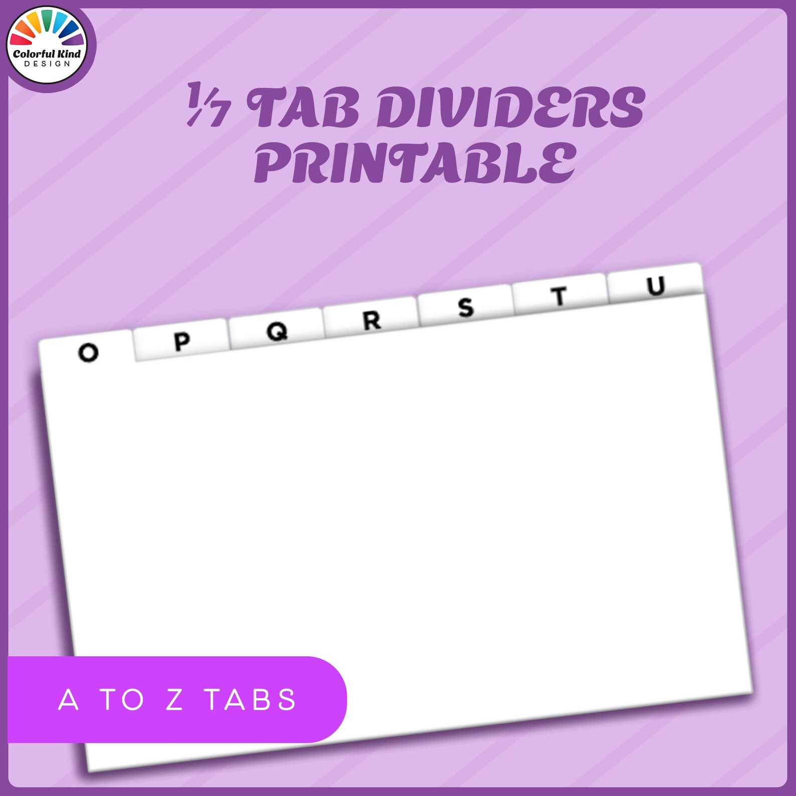 Alphabet Index Card Tabbed Dividers - Print and Cut - A to Z - Etsy