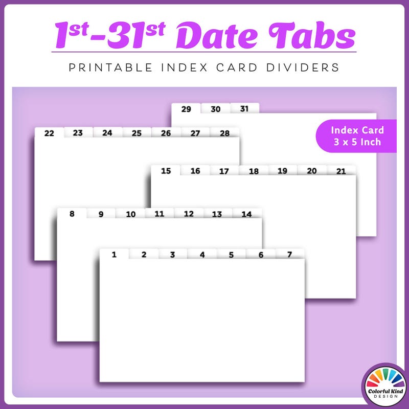 Tab Task Cards Planner - Etsy