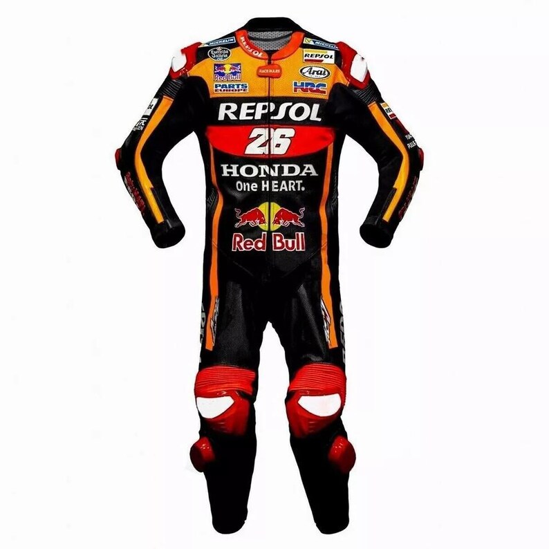 Dani Pedrosa 26 Honda Repsol Black Race Suit, Custom Made Motorcycle ...