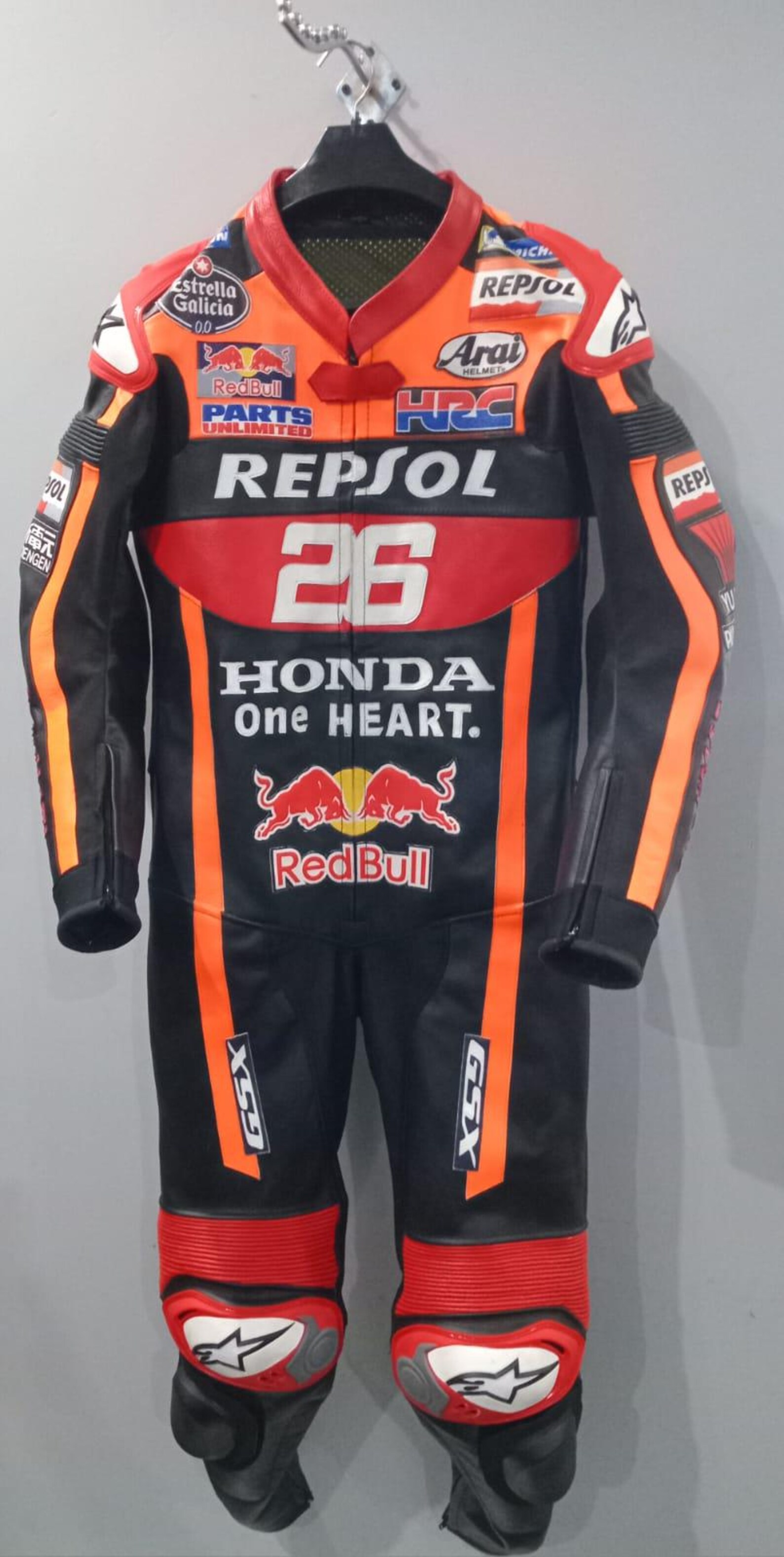 Dani Pedrosa 26 Honda Repsol Black Race Suit, Custom Made Motorcycle ...