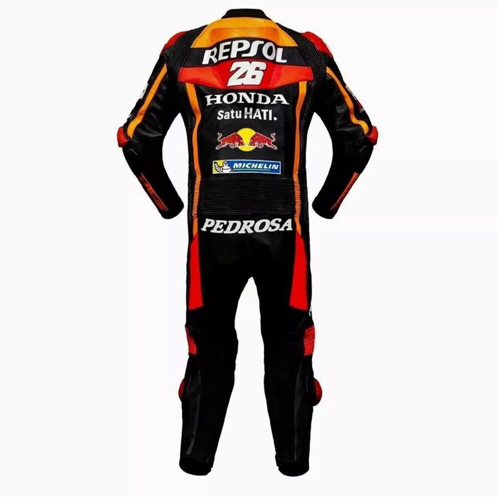 Dani Pedrosa 26 Honda Repsol Black Race Suit, Custom Made Motorcycle ...