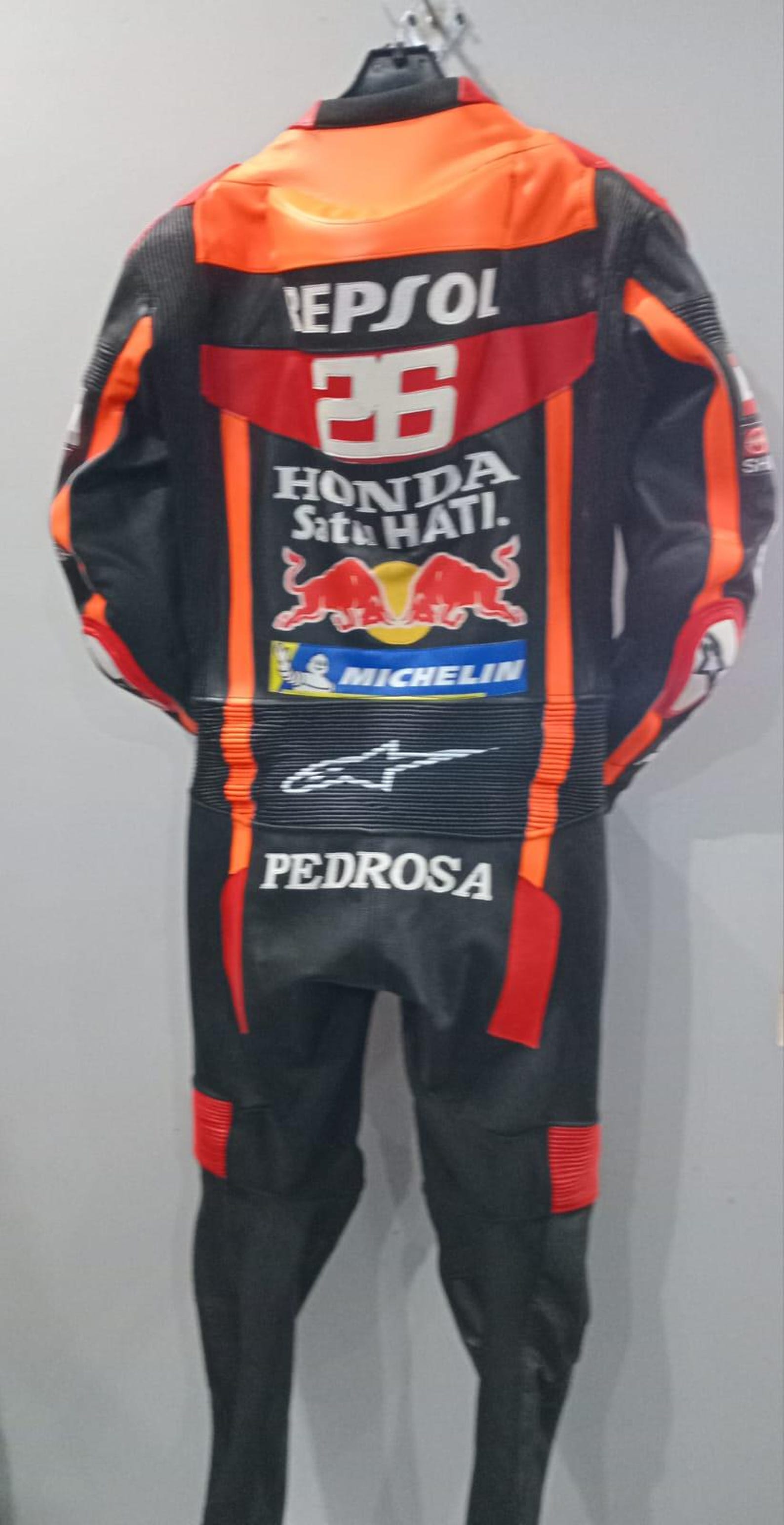 Dani Pedrosa 26 Honda Repsol Black Race Suit, Custom Made Motorcycle ...