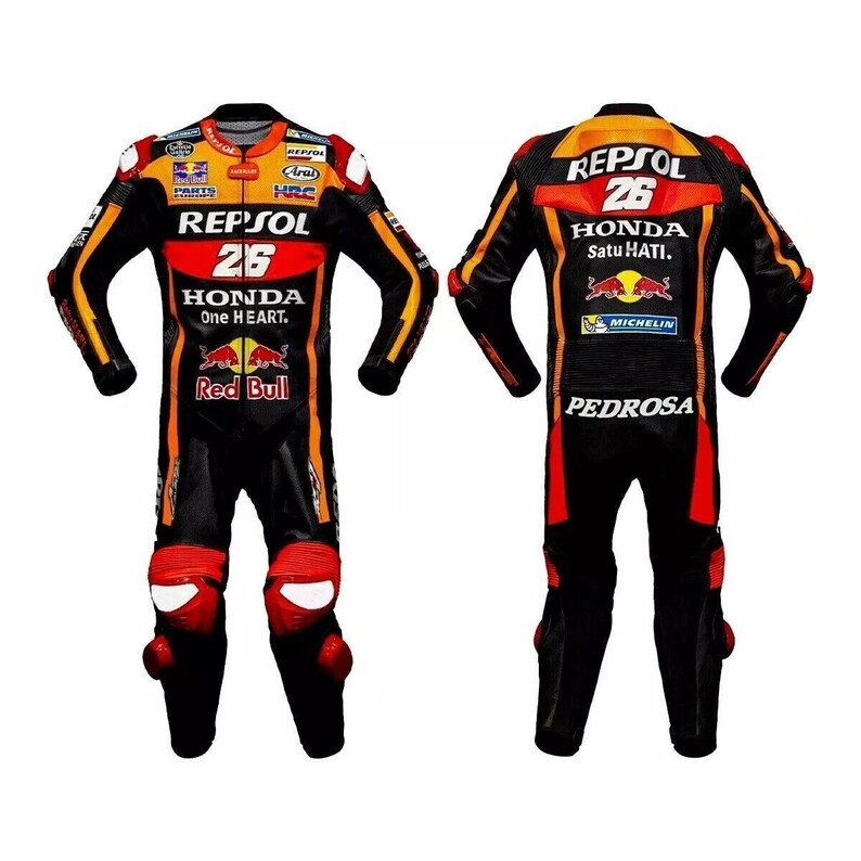 Dani Pedrosa 26 Honda Repsol Black Race Suit, Custom Made Motorcycle ...