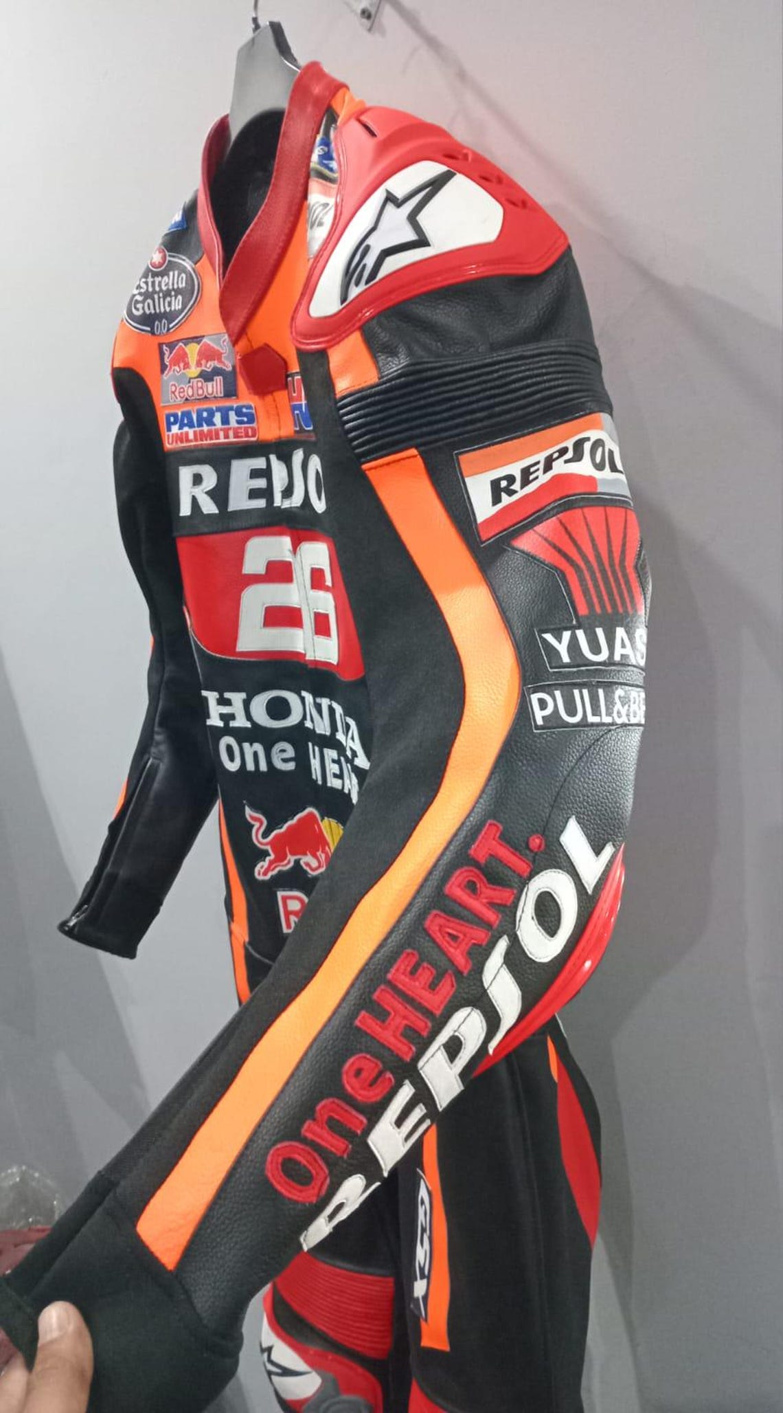 Dani Pedrosa 26 Honda Repsol Black Race Suit, Custom Made Motorcycle ...