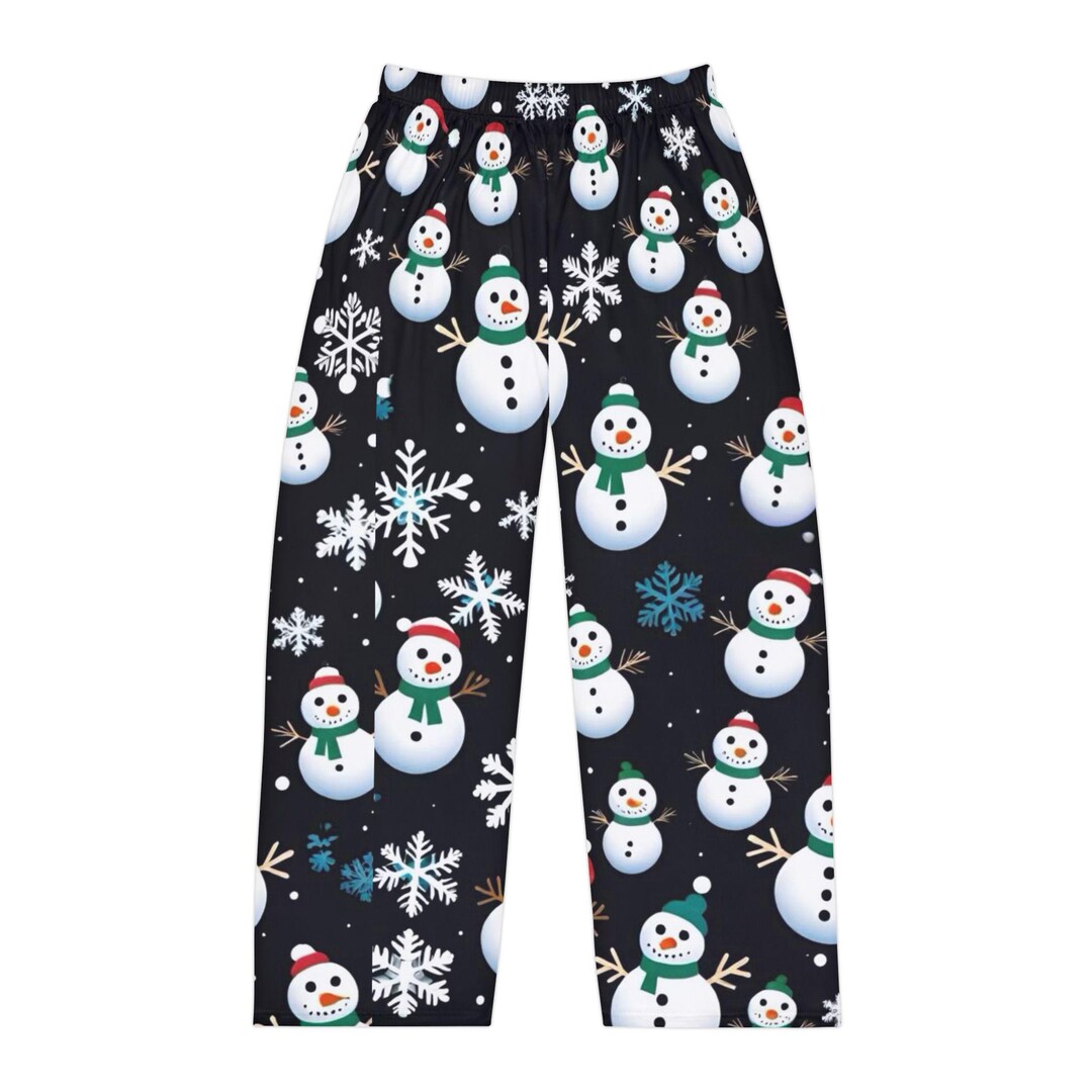 Festive Snowman Pajama Pants for Cozy Winter Nights, Christmas ...