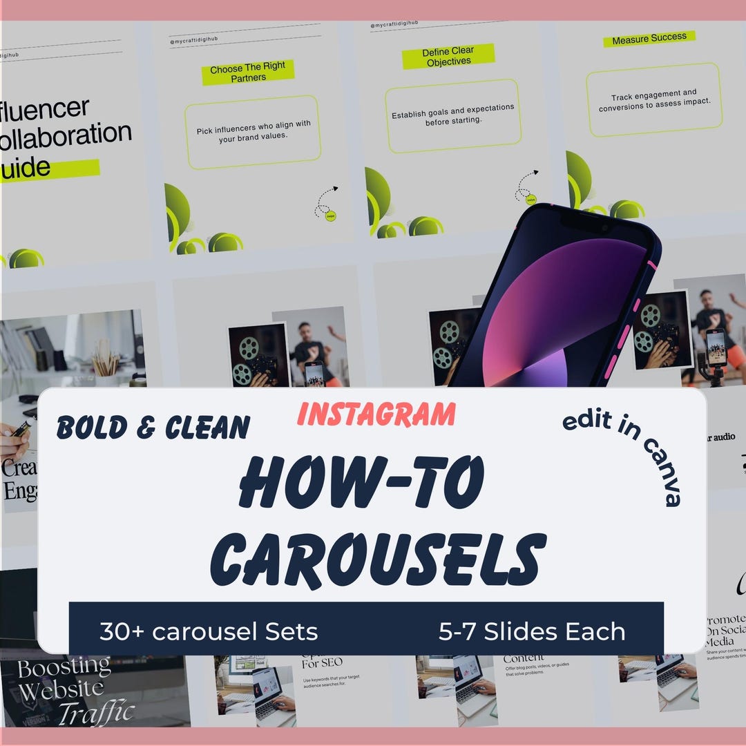 How-to Instagram Carousel Templates | 30 Canva Tutorial Sets ...