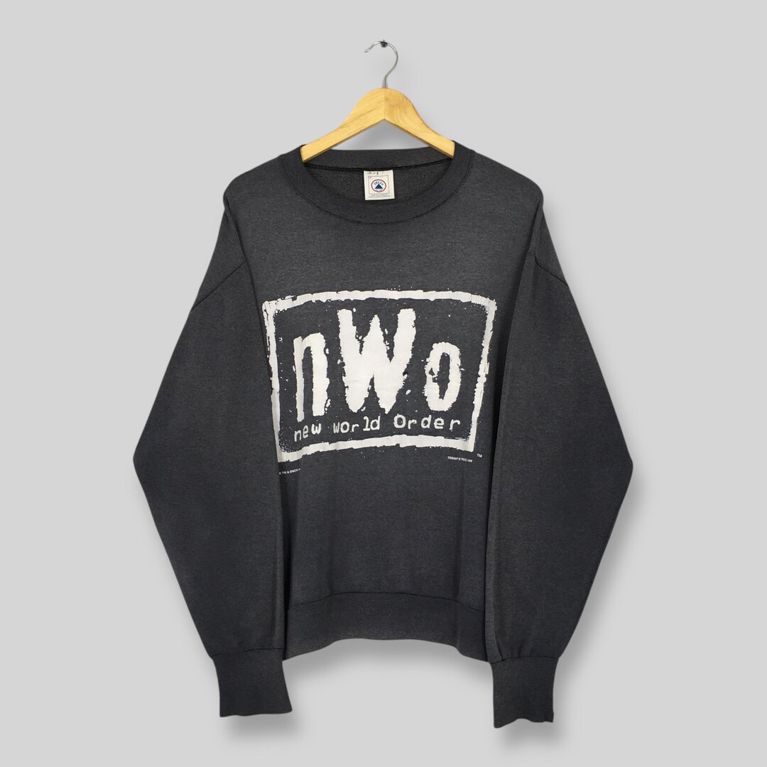 Vintage 90s NWO New World Order Sun Faded Sweatshirt Medium New World ...