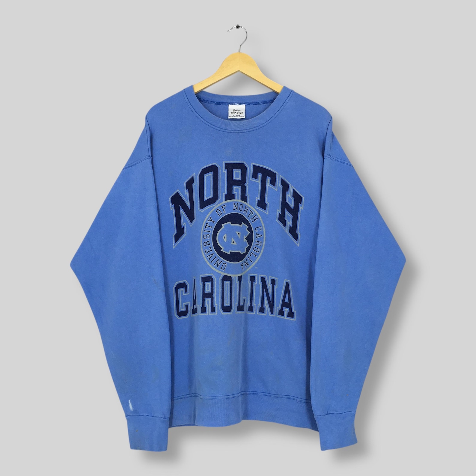 Vintage University of North Carolina Blue Sweatshirt Xlarge UNC Tar ...