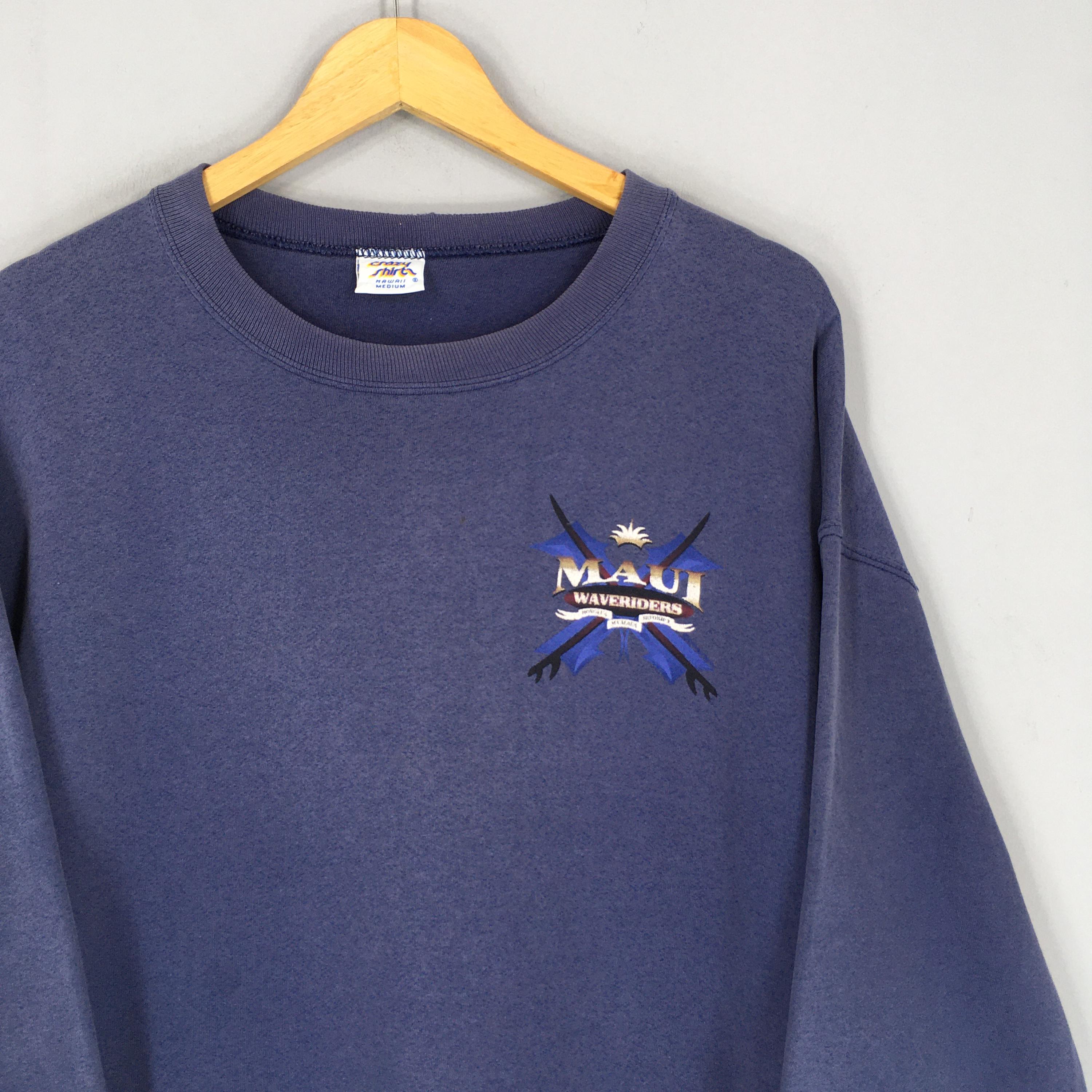 Vintage 90s Maui Waveriders Hawaii Sweatshirt Medium Crazy Shirts Maui ...