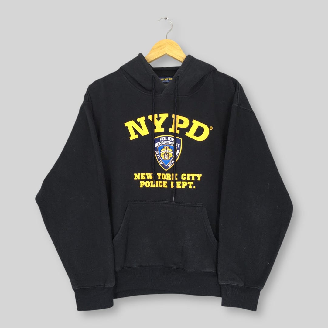 Vintage NYPD New York Police Department Hoodie Medium NYPD Spell Out ...