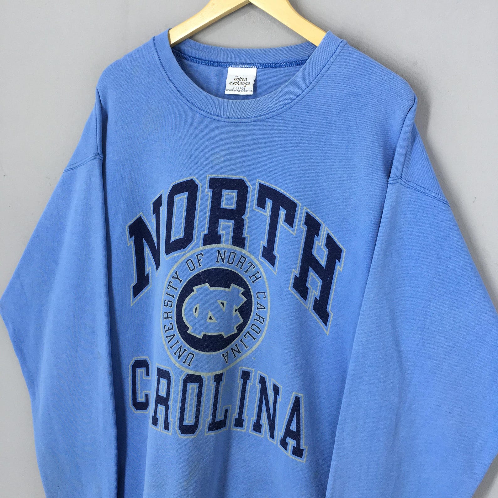 Vintage University of North Carolina Blue Sweatshirt Xlarge UNC Tar ...