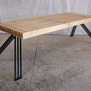 Modern Slatted Coffee Table - Etsy