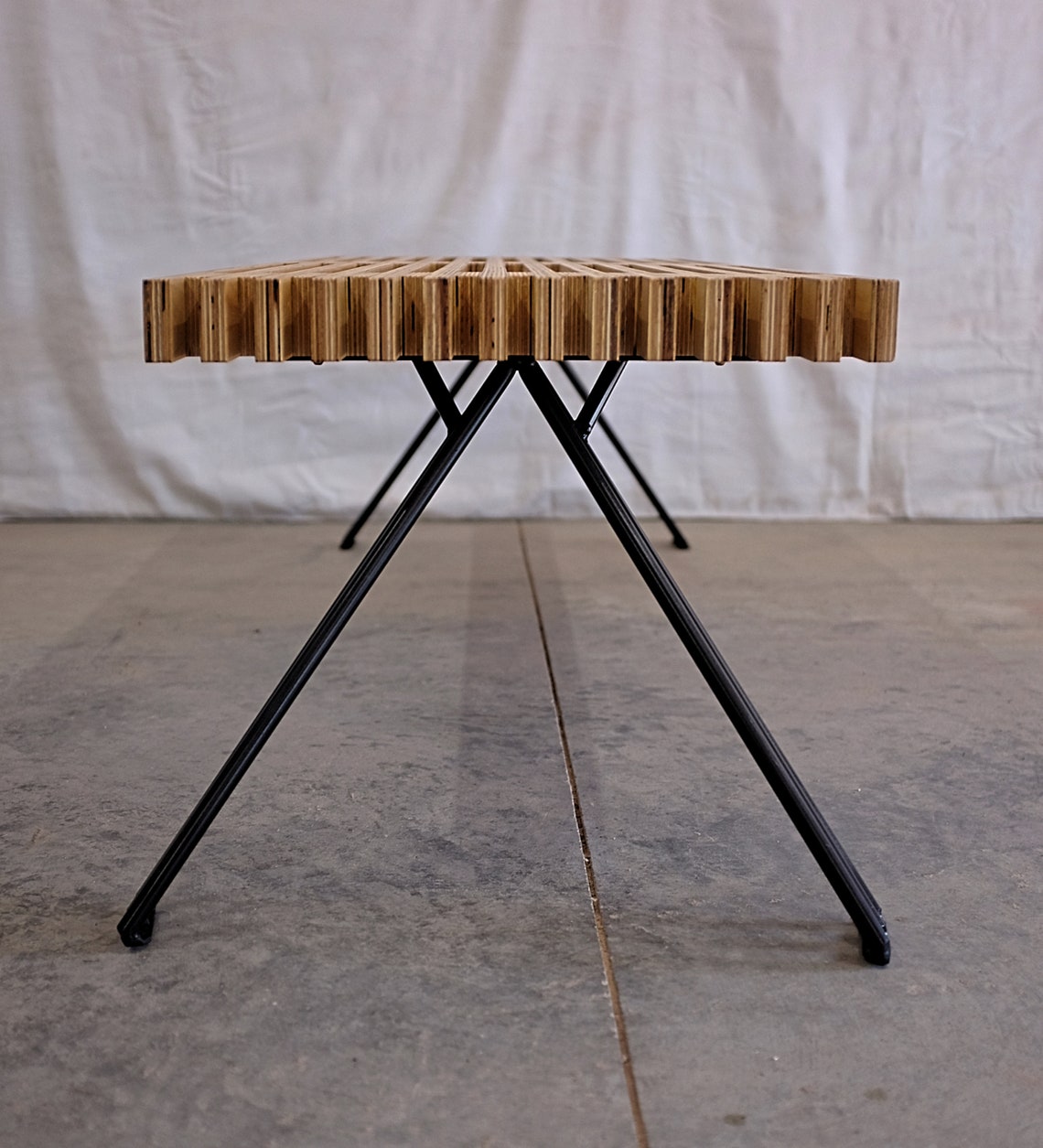 Modern Slatted Coffee Table | Etsy