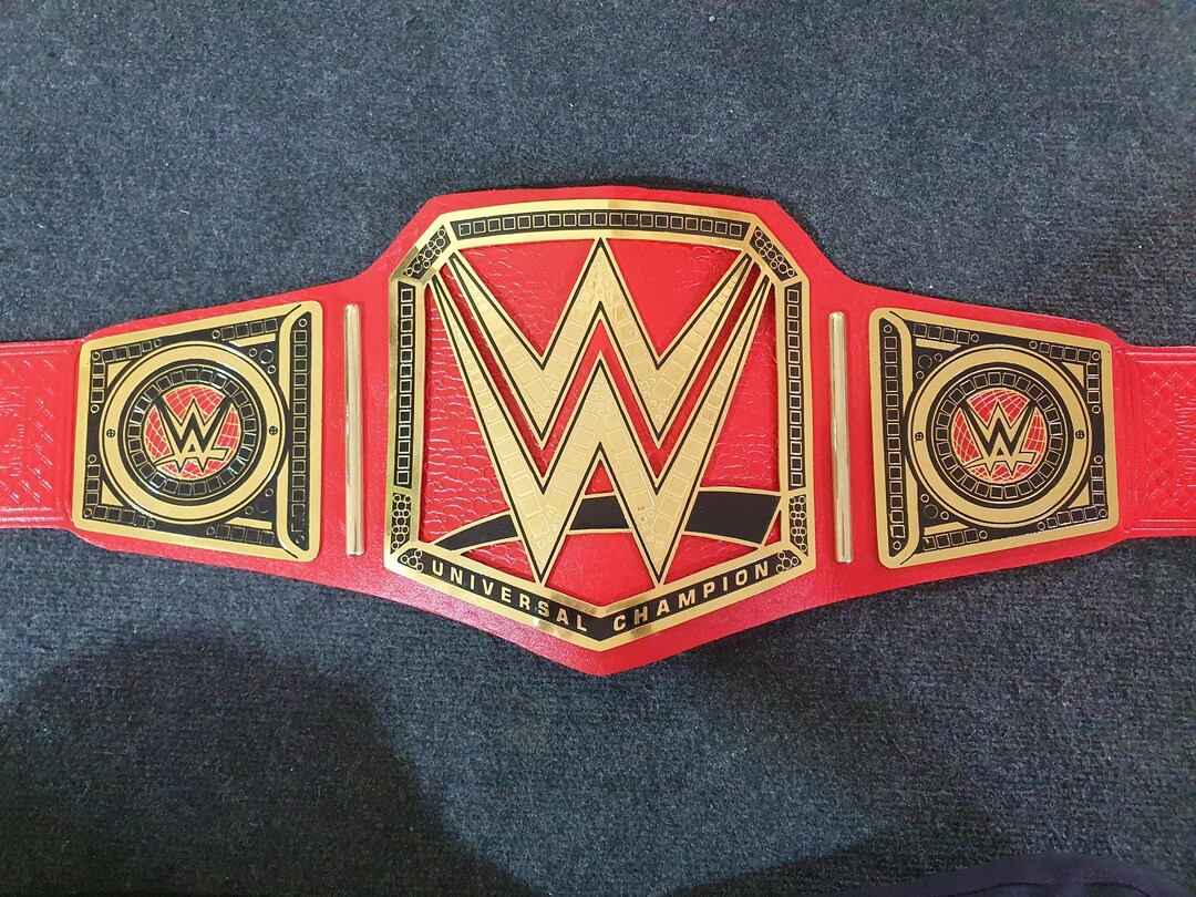WWE RED Universal Championship Belt Adult Size Wrestling Replica Title ...