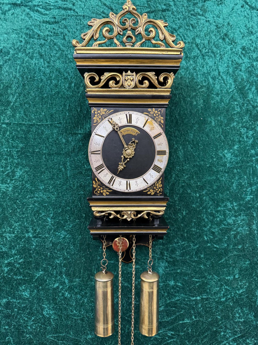 Special Dutch Black Hindeloopen Chair Clock From the Warmink Factory ...