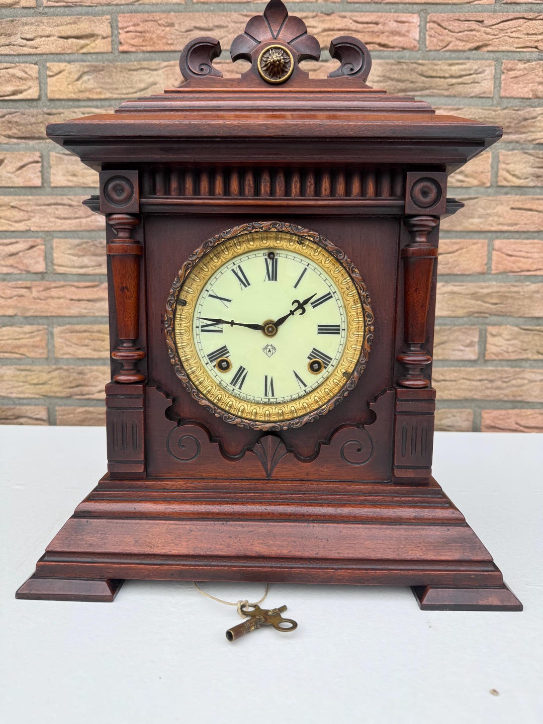 Antique Ansonia Mantel Clock With Pendulum and Gong, 1 Year Warranty ...